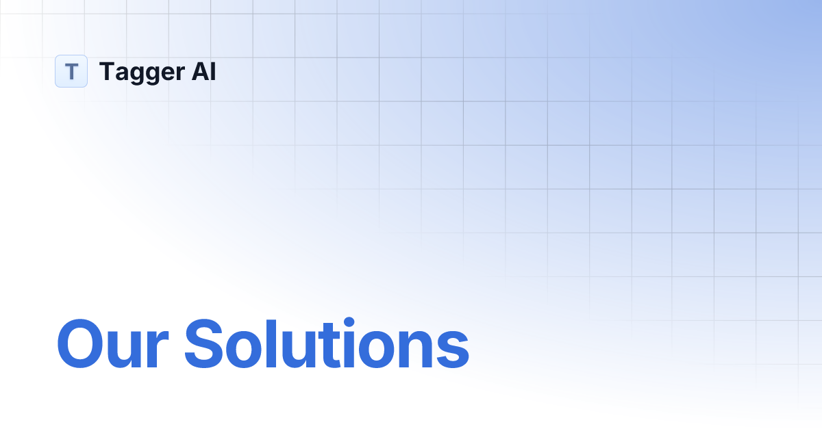 Our Solutions | Tagger AI